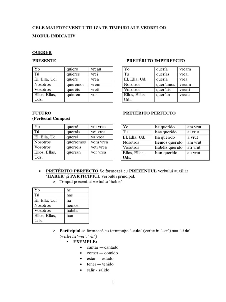 Modul Indicativ | PDF | Lingüística | Ciencia cognitiva
