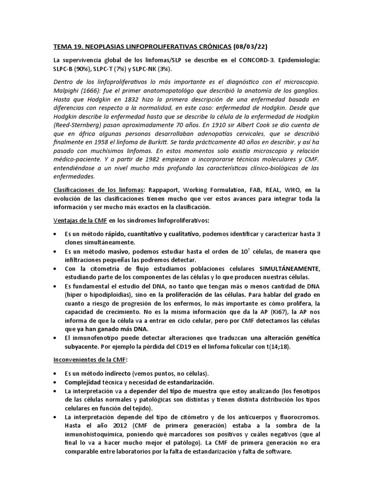 SLPC | PDF | Ganglio linfático | Linfocitos