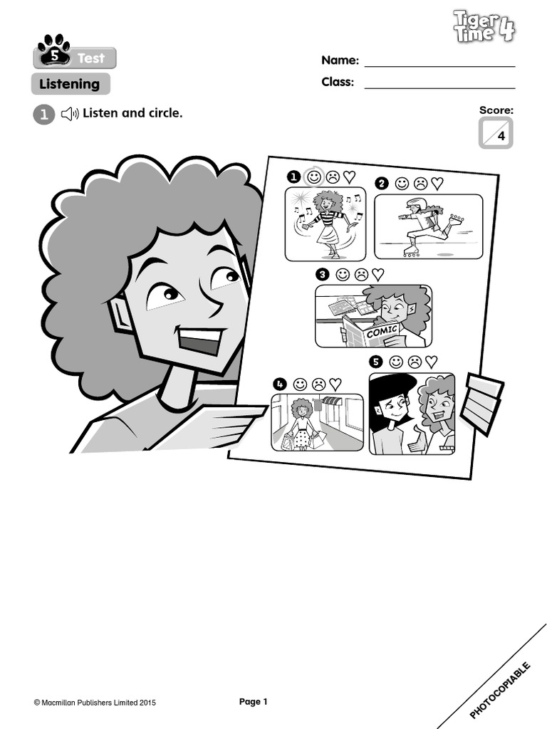 Tiger Time 4 - Unit Test 5 | PDF