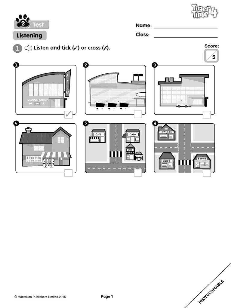 Tiger Time 4 - Unit Test 3 | PDF