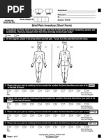 Brief Pain Inventory (Short Form) | PDF | Pain Management | Pain