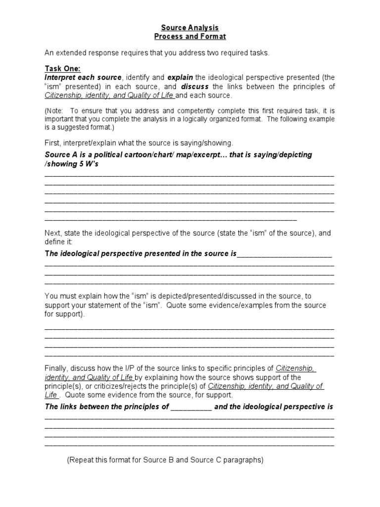 Source Analysis Template #2 | PDF | Cognition | Cognitive Science