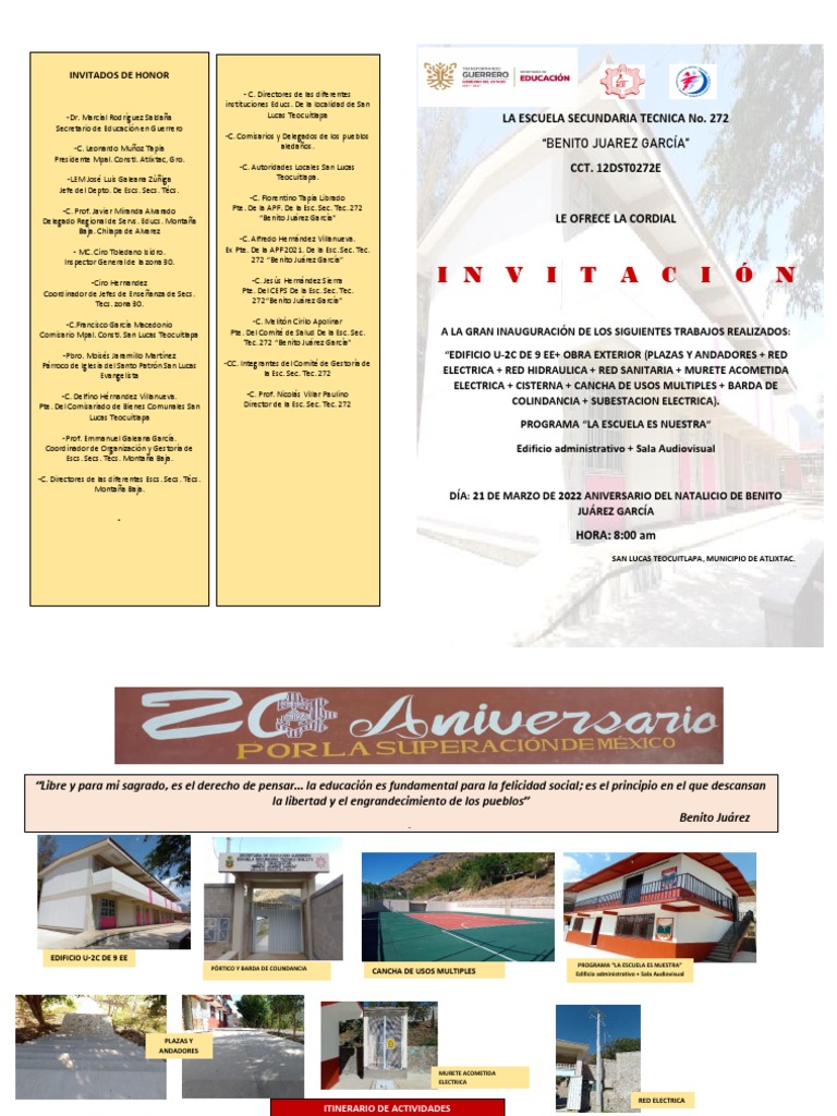 Invitacion Inauguracion Listo | PDF