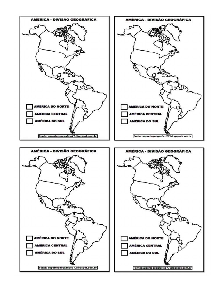 Mapa Divisao Regional Do Continente Americano | PDF