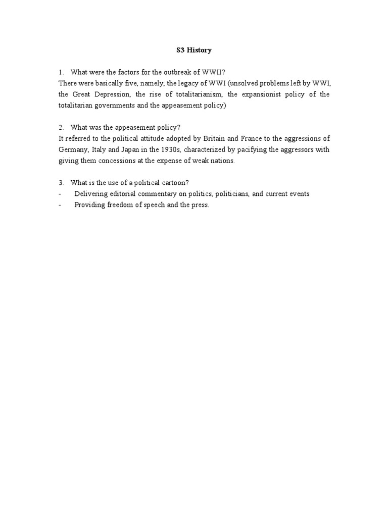 Appeasement Policy Cartoon Analysis S3 | PDF | Neville Chamberlain ...