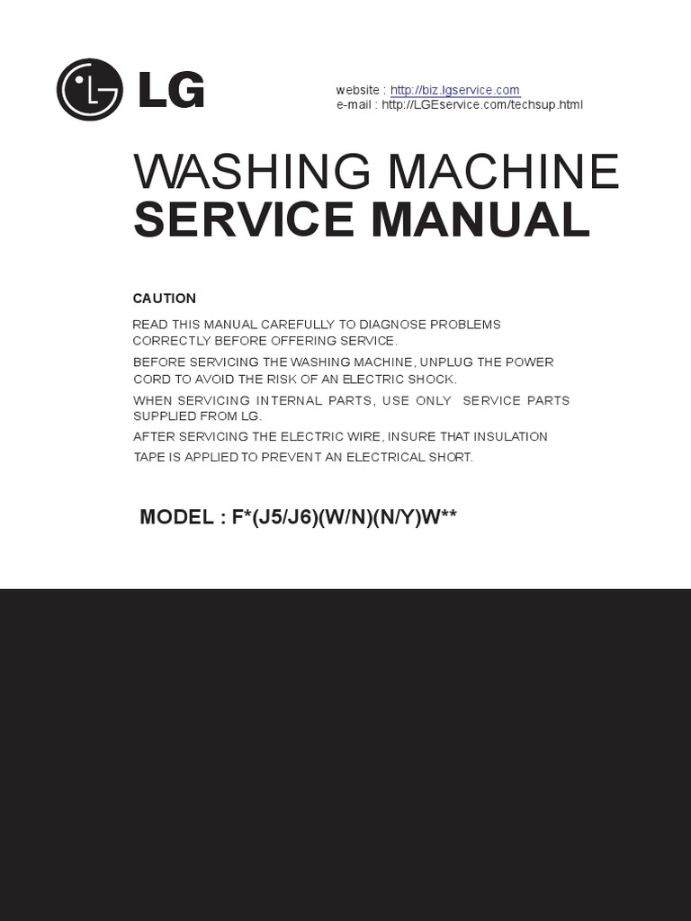 Washing Machine: Service Manual | PDF | Washing Machine | Manufactured ...