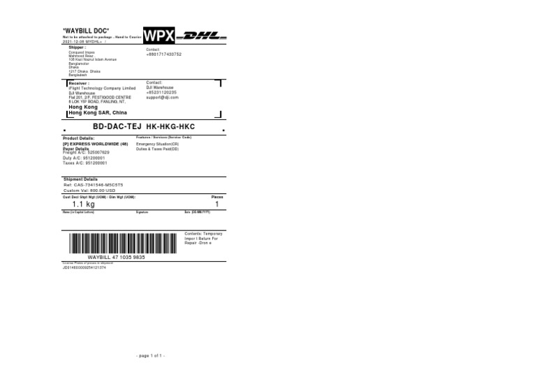 WaybillDoc Sample | PDF