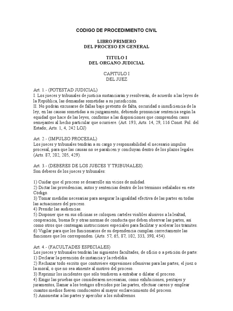 Procedimiento Civil | PDF | Procedimiento Civil | Juez