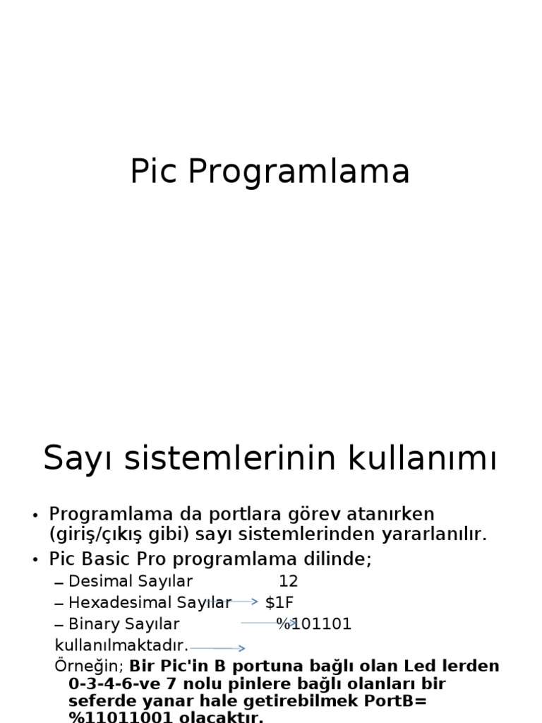 Robotik - Pic Programlama | PDF