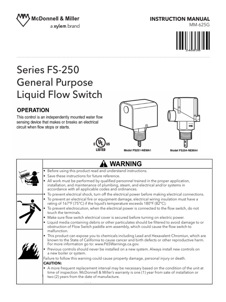 Flow Switch FS-251 | PDF | Implied Warranty | Switch