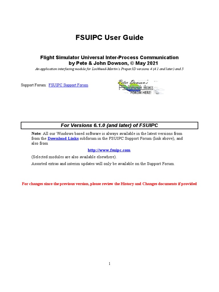 Fsuipc User Guide | PDF | Computer File | Personal Digital Assistant