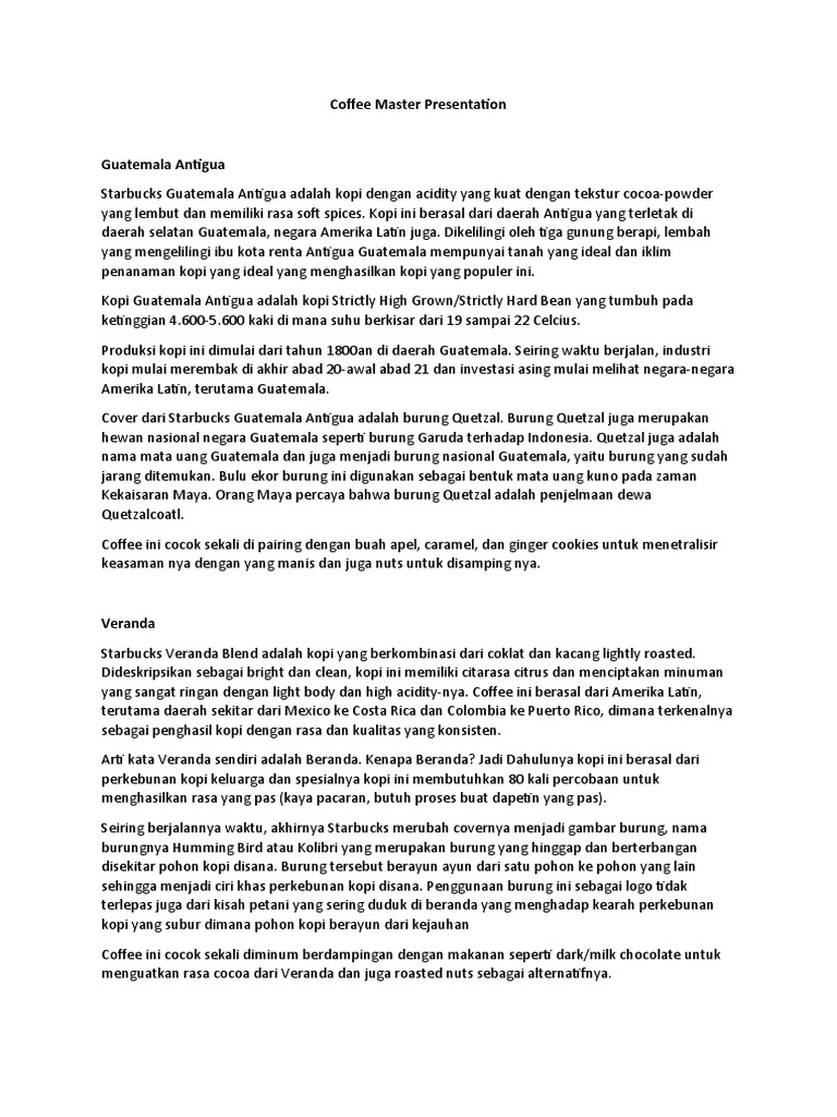 Coffee Master Presentation | PDF