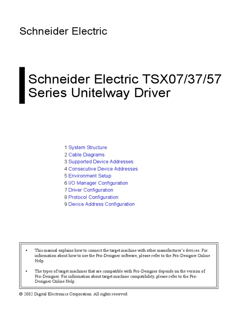 Schneider Electric TSX07/37/57 Series Unitelway Driver | PDF | Programmable Logic Controller | Bit