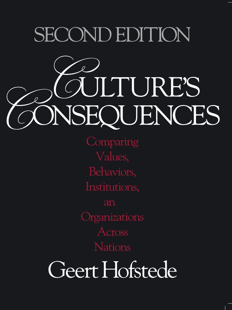 Hofstede, G. (2001) - Culture's Consequences. Comparing Values ...