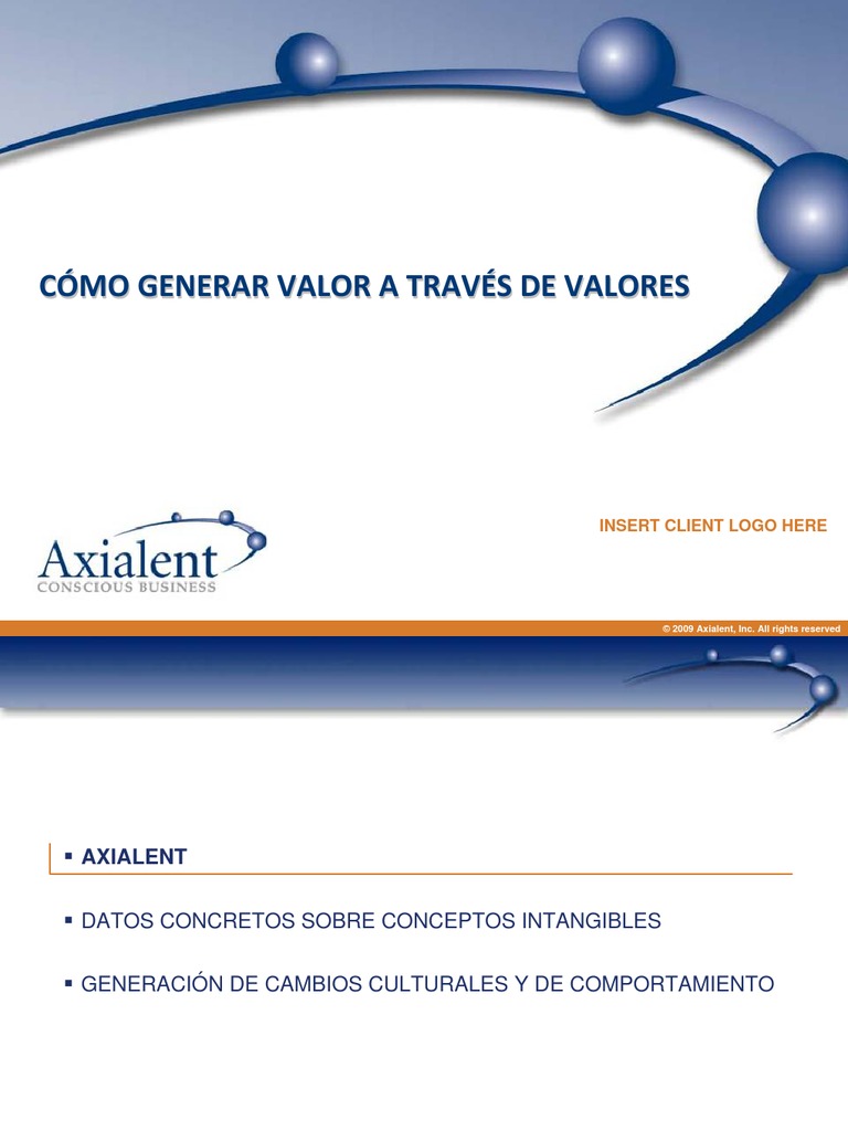 Axialent Presentation Spanish Dec 2009 | PDF | Liderazgo | Planificación