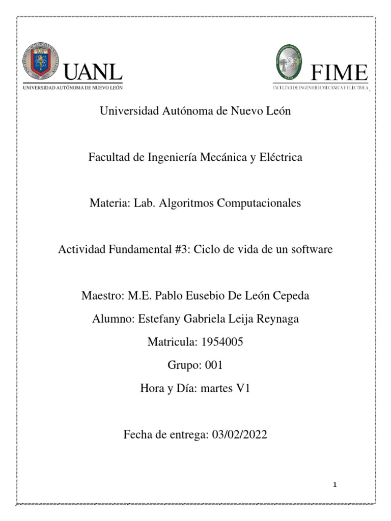 Actividad 3 Ciclo de Vida de Un Software | PDF | Software | Lenguaje de ...