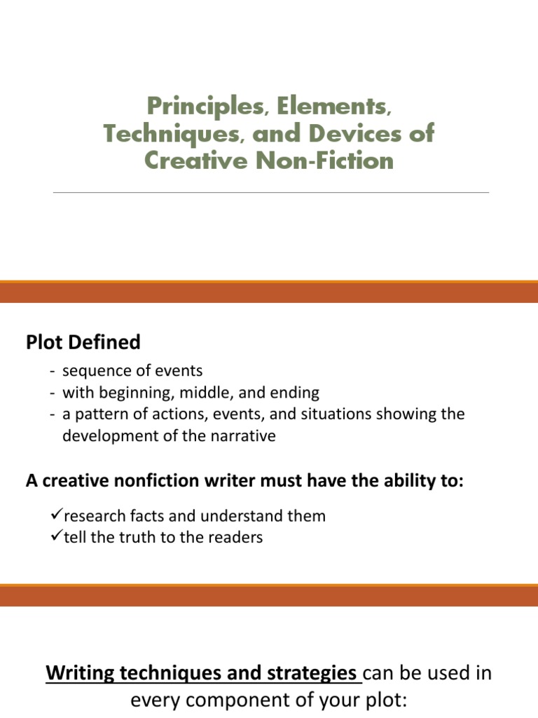 Elements of Creative Nonfiction | PDF | Narration | Cognition