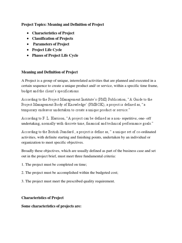 Project Management-Notes | PDF | Project Management | Feasibility Study