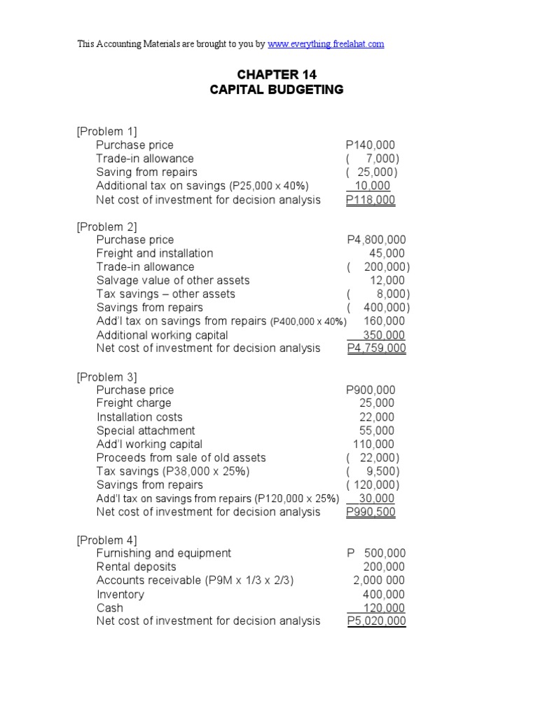 Chapter 14 Mas Agamata Answer Key | PDF | Cost Of Capital | Net Present ...