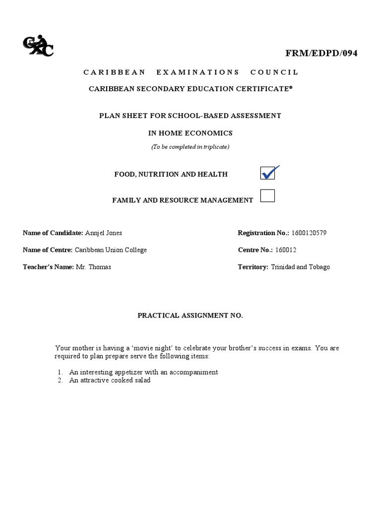 FNH Sba 1 Time Plan | PDF | Salad | Garlic