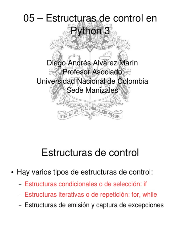 Estructuras de Control Python 3 | PDF | Python (lenguaje de ...