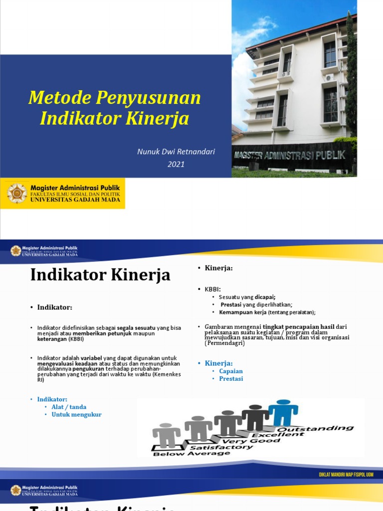 Penyusunan Indikator Kinerja - Nunuk Dwi - MAP UGM | PDF