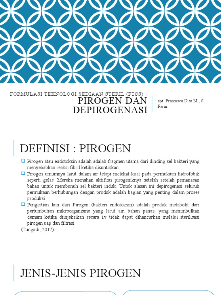 Pirogen Dan Depirogenasi (FDM '20) | PDF