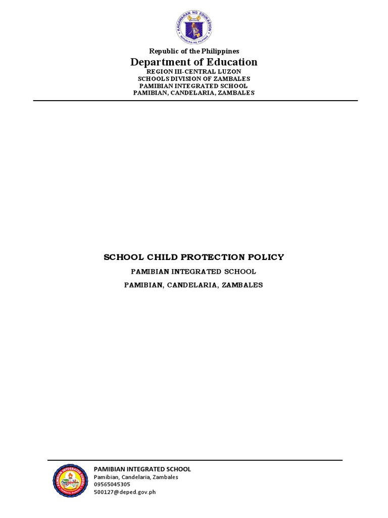 School Based Child Protection Policy | PDF