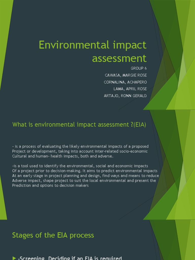 Stages of Environmental Impact Assessment | PDF | Environmental Impact ...
