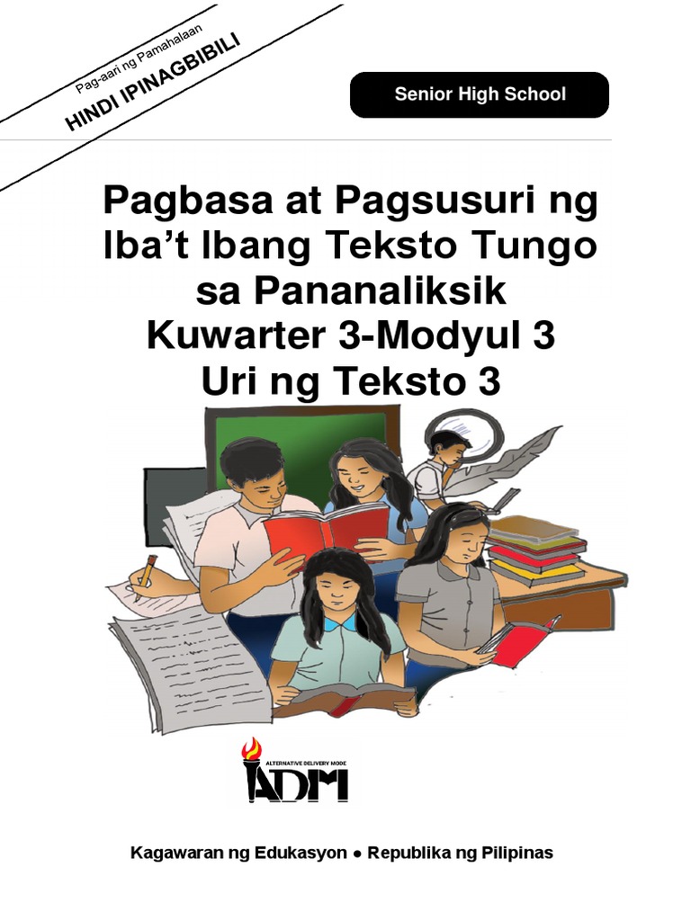 Pagbasa 11 - Q3 - Mod 3 - Ibat Ibang Uri NG Teksto - Version4 1 | PDF