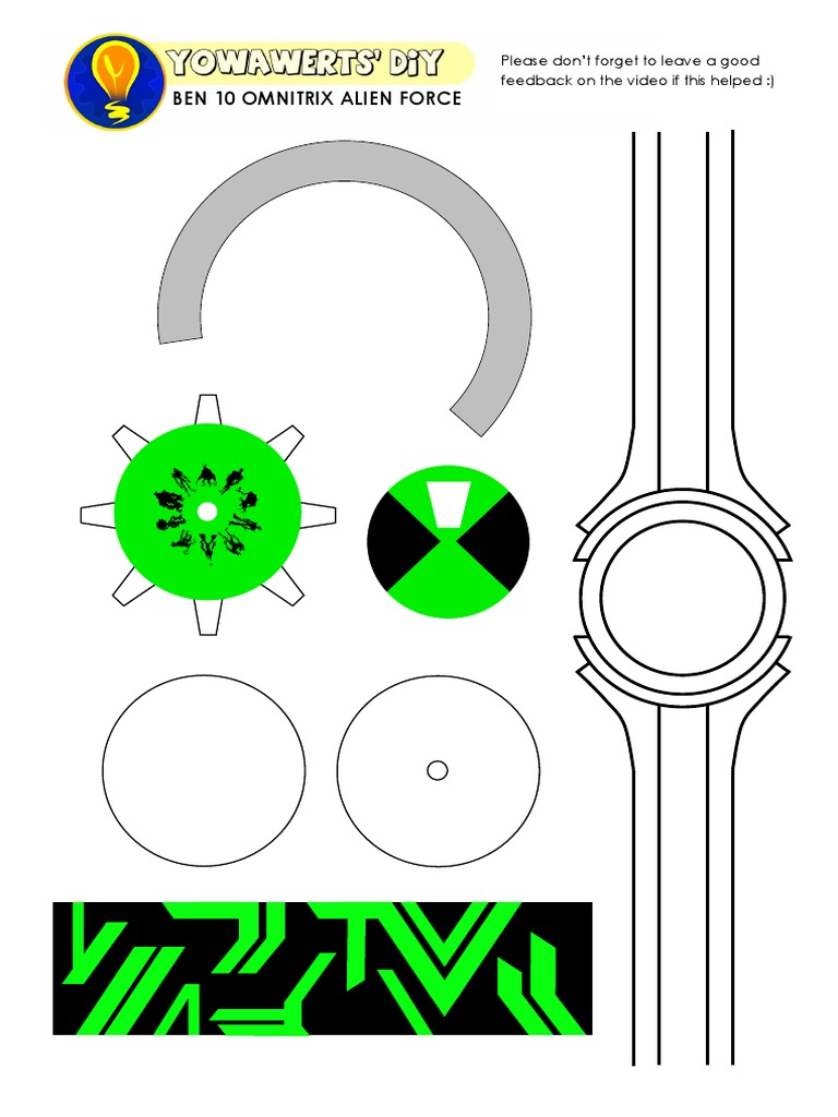 DIY BEN 10 ALIEN FORCE OMNITRIX L YOWAWERTS CRAFT | PDF
