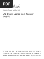 100 Questions + Answers - LTO Exam Reviewer (ENGLISH) - WhaALife! | PDF