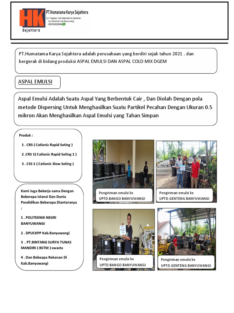 PT - Humatama Karya Sejahtera Adalah Perusahaan Yang Berdiri Sejak Tahun 2021 - Dan Bergerak Di ...