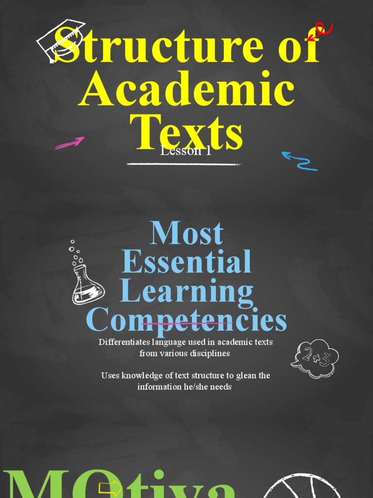 Lesson 1 (Structure of Academic Texts) | PDF