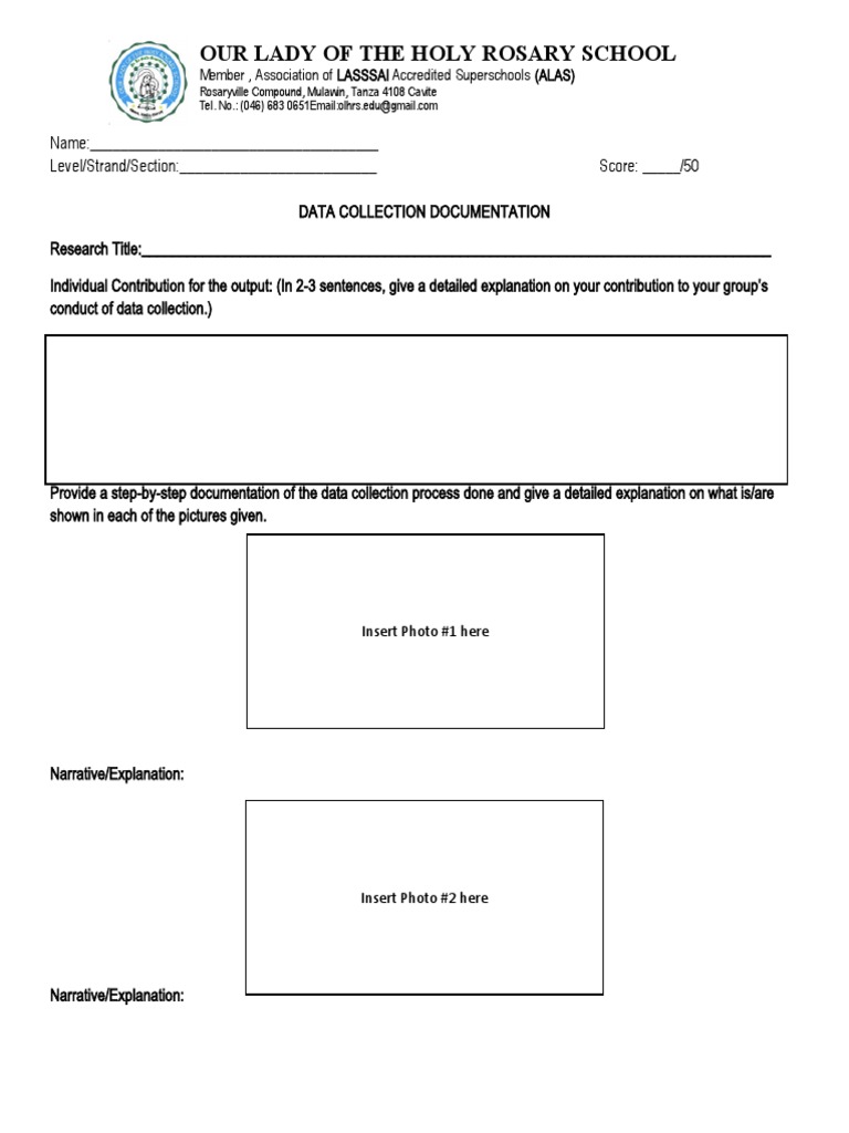 Data Collection Documentation Template | PDF | Career & Growth