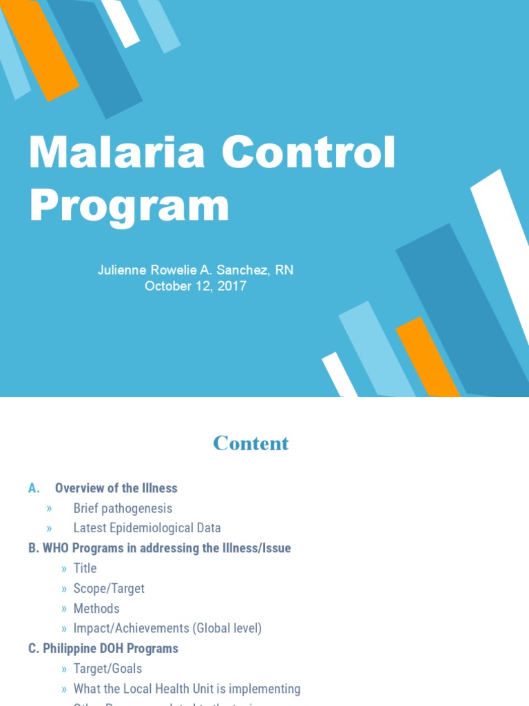 Malaria Control Program | PDF | Malaria | Health Sciences
