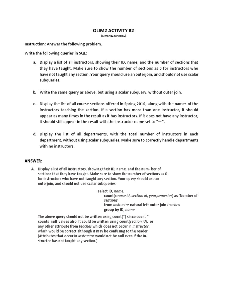 Im2 Activity #2 | PDF | Databases | Data Management