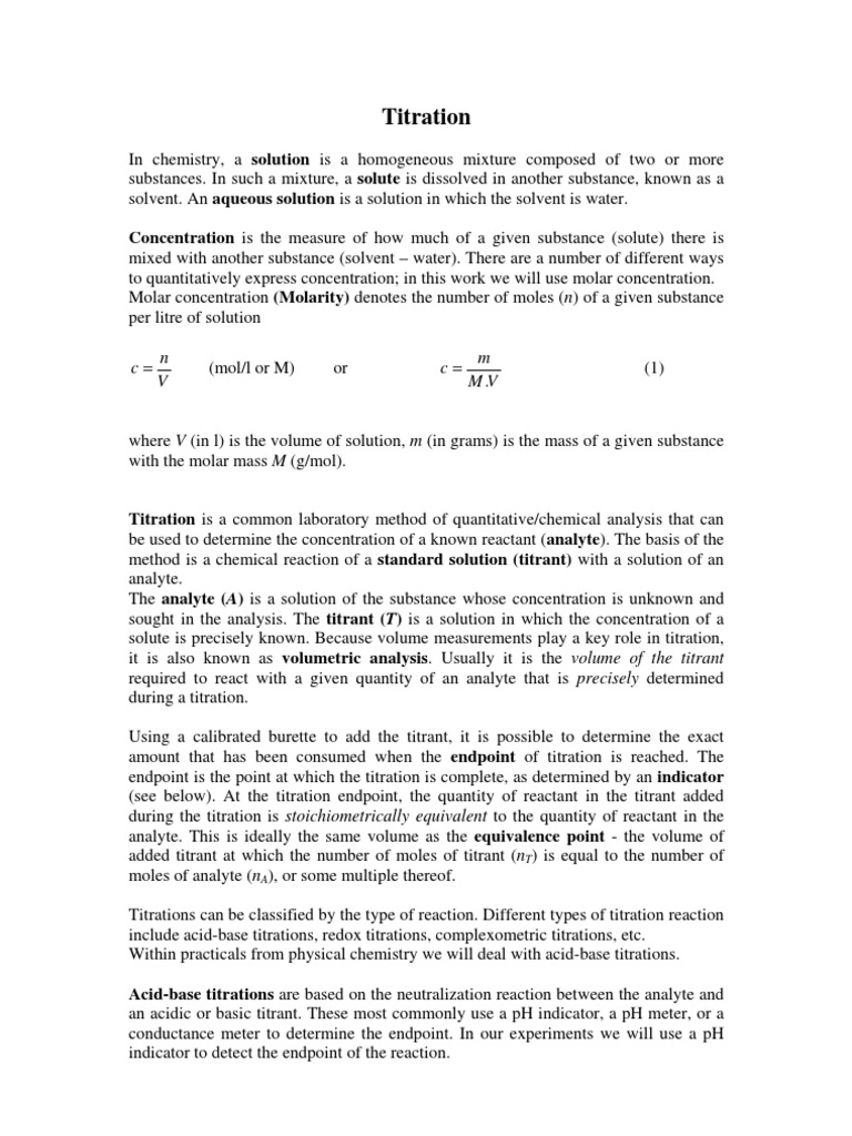 0-Titration Citric Acid.21214247 | PDF | Titration | Chemistry