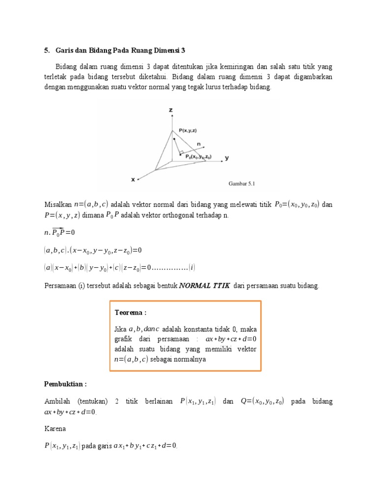 Garis dan Bidang dalam Ruang 3D | PDF