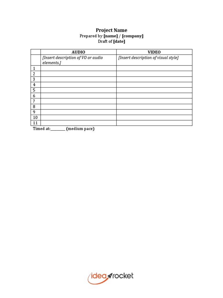 AV Script Template | PDF