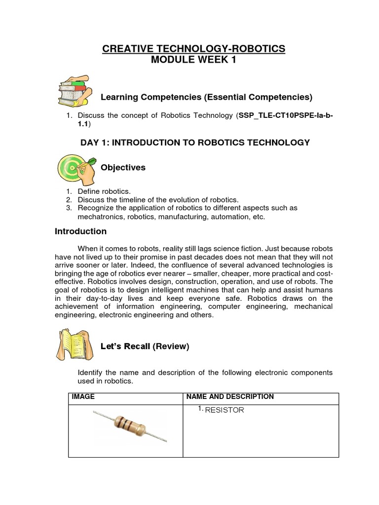 Module Q1 Week 1 | PDF | Robotics | Robot