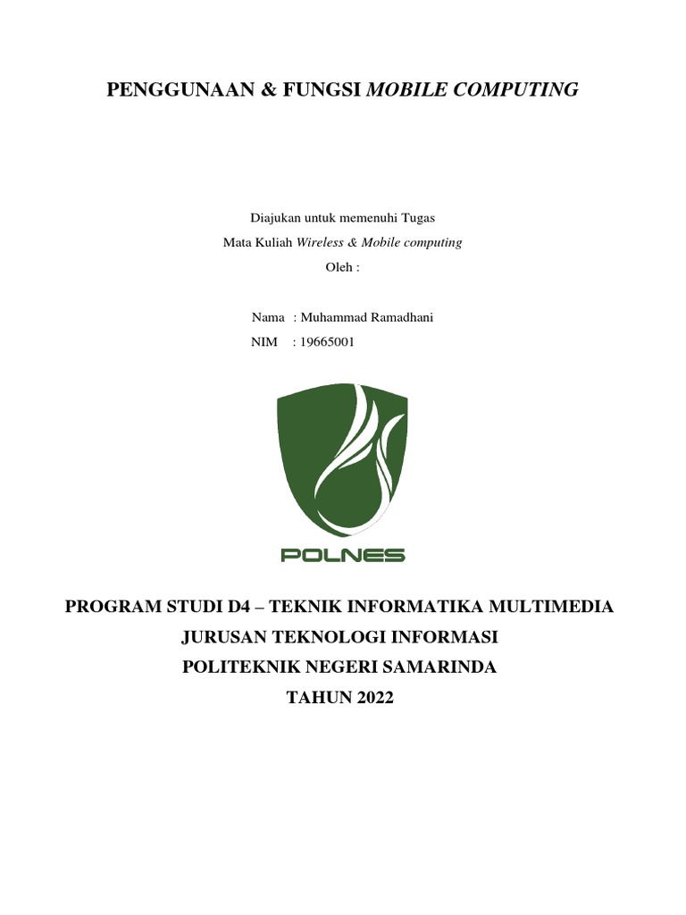 Penggunaan dan Fungsi Mobile Computing | PDF | Komputer