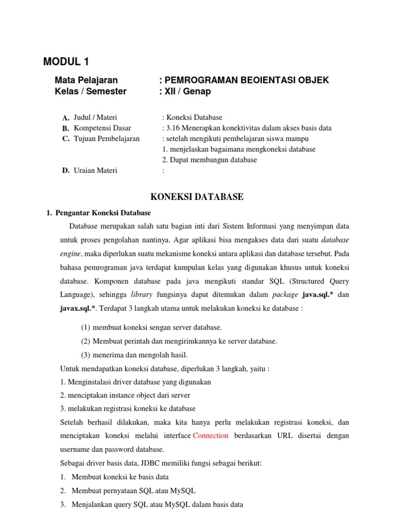 Modul Pbo - Xii RPL | PDF