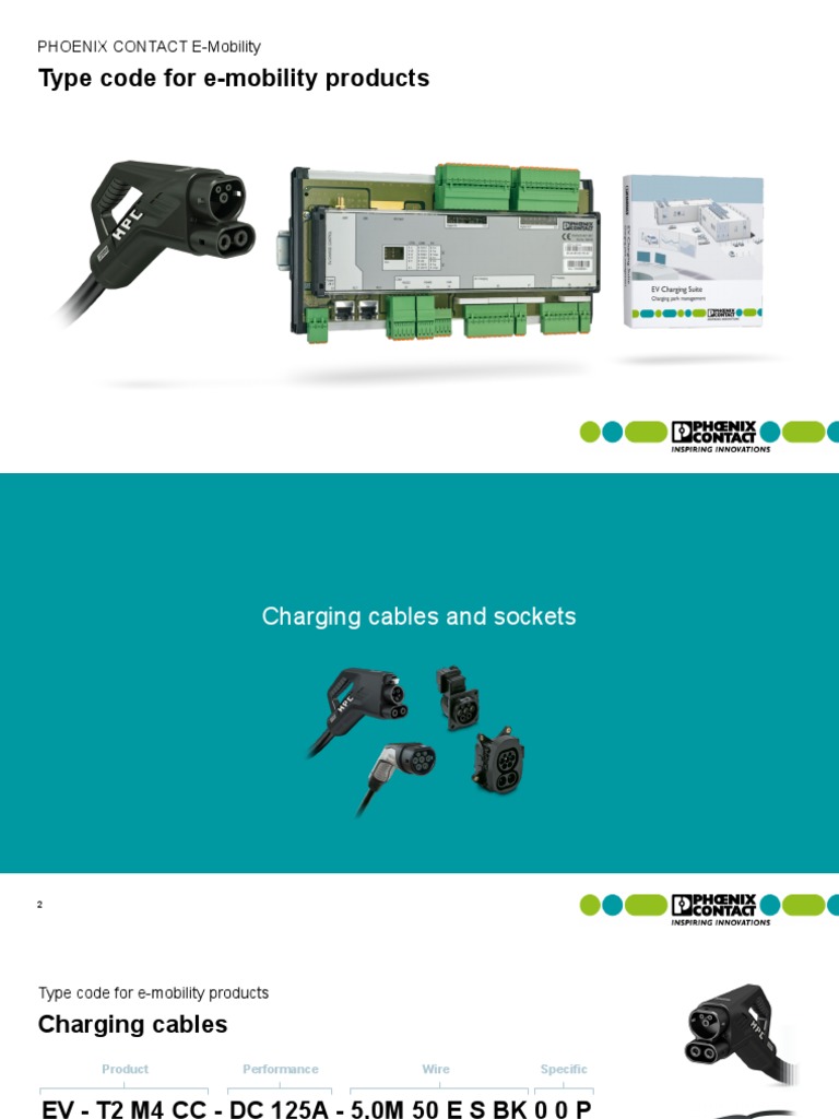 Type Code For E-Mobility Products | PDF