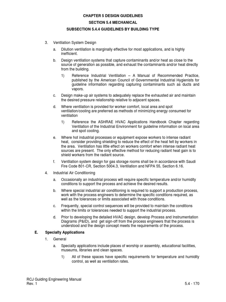 Chapter 5 Design Guidelines Section 5.4 Mechanical Subsection 5.4.4 Guidelines by Building Type ...