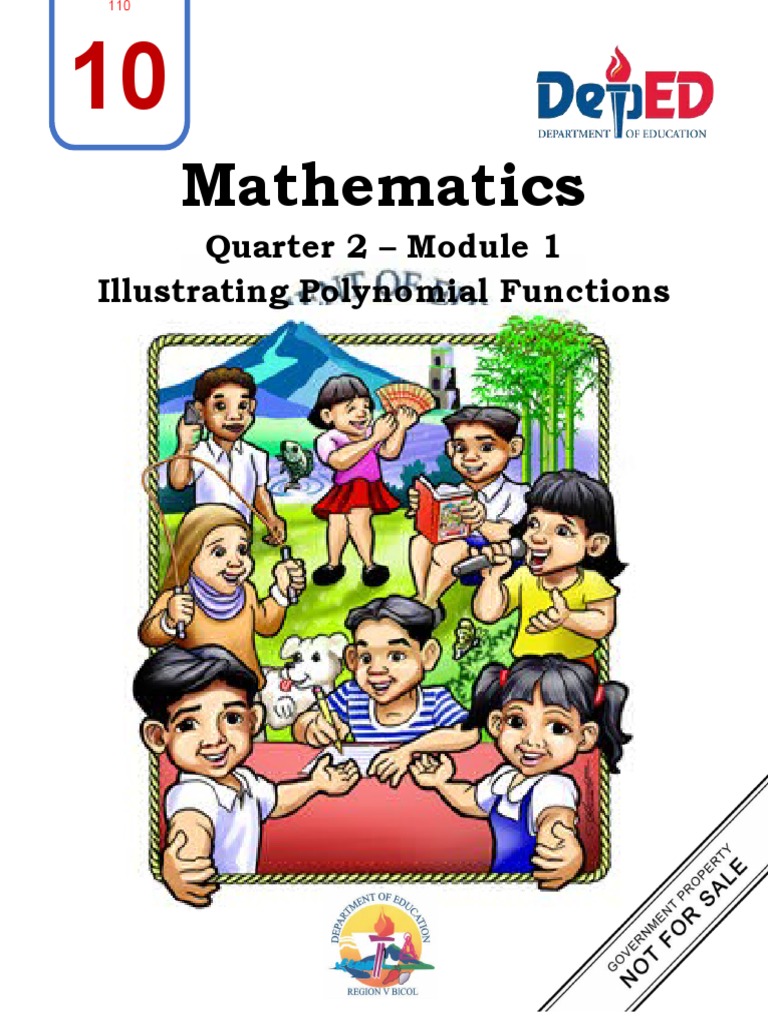 Mathematics Quarter 2 Module 1 Illustrating Polynomial Functions Pdf Factorization
