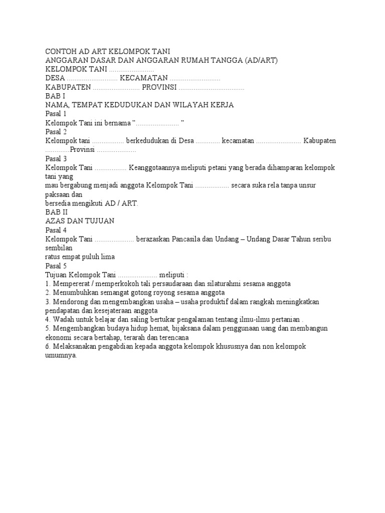 Contoh Ad Art Kelompok Tani Pdf