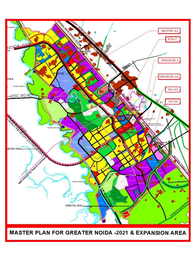 Master Plan For Greater Noida - 2021 & Expansion Area | PDF