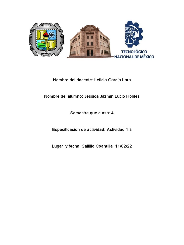 Actividad 1.3 Fundamentos de Investigacion Jessica Lucio | PDF | Método ...