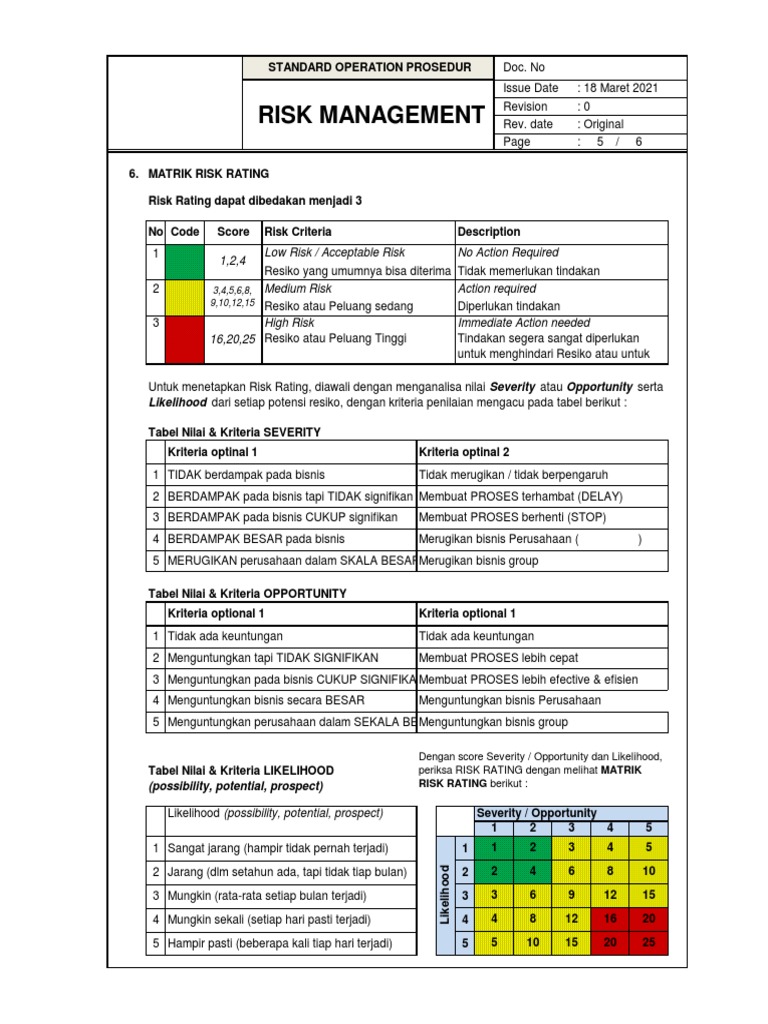 Risk Matrix | PDF